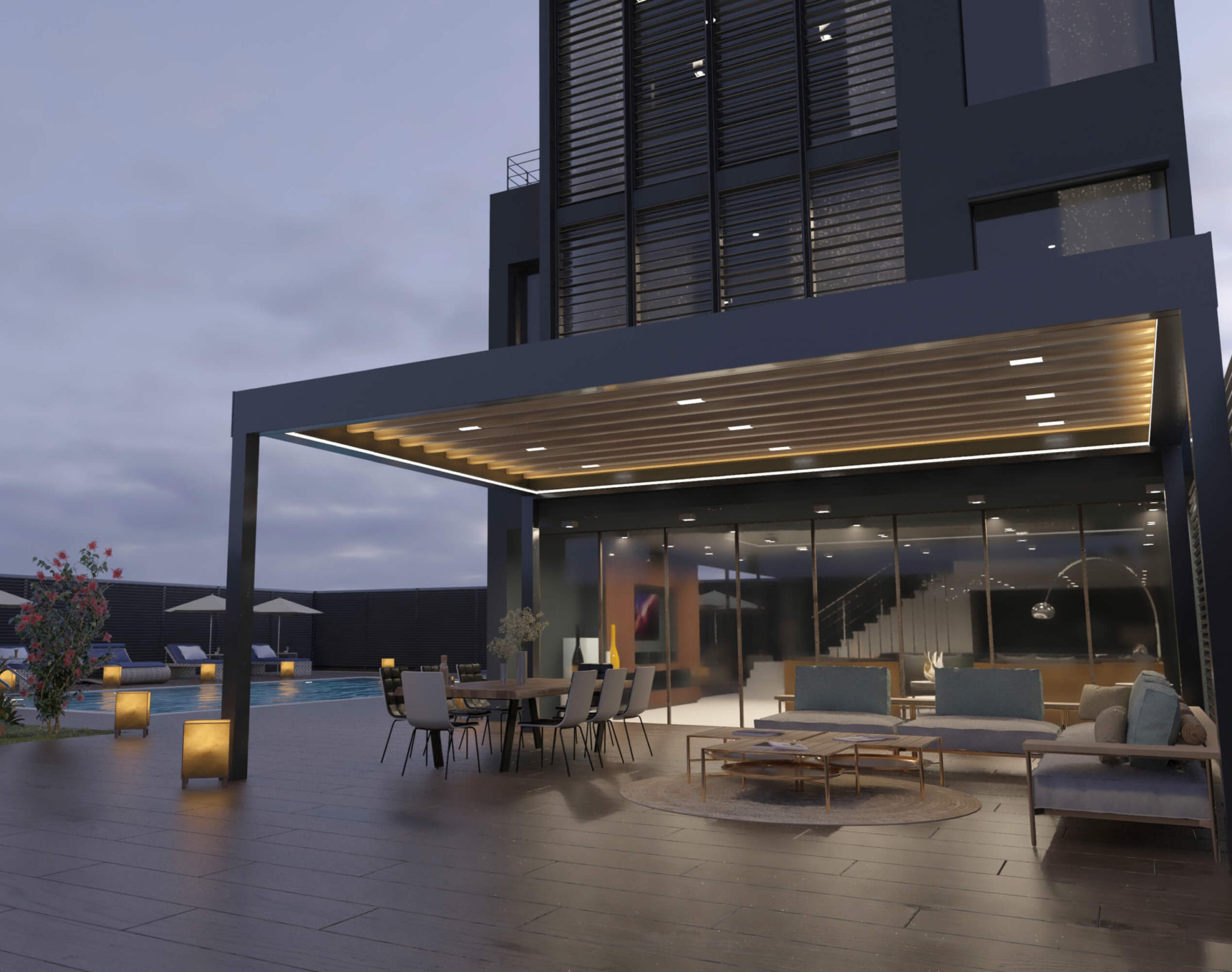 Evo retractable roof system - Europergola